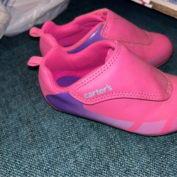 Carter's | Shoes | Carters Vibrant Pink And Purple Baby Walker Shoes ...